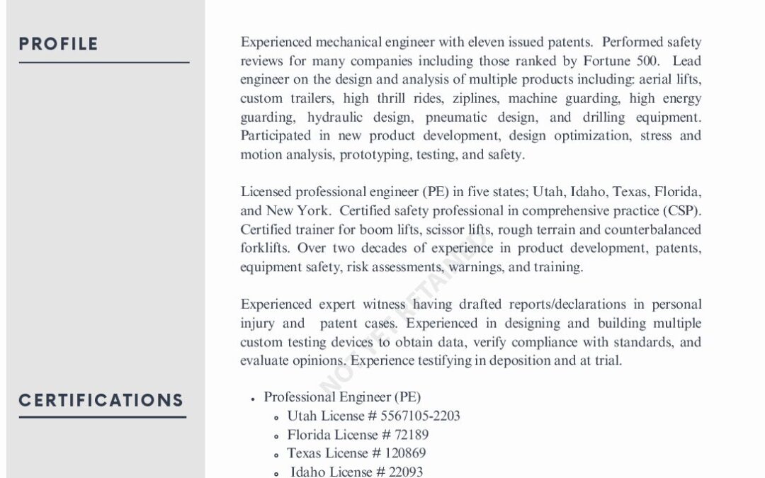 Nathan Morrill – Mechanical Engineering Expert CV 2025 | Mechanical Engineering Expert Witness ...